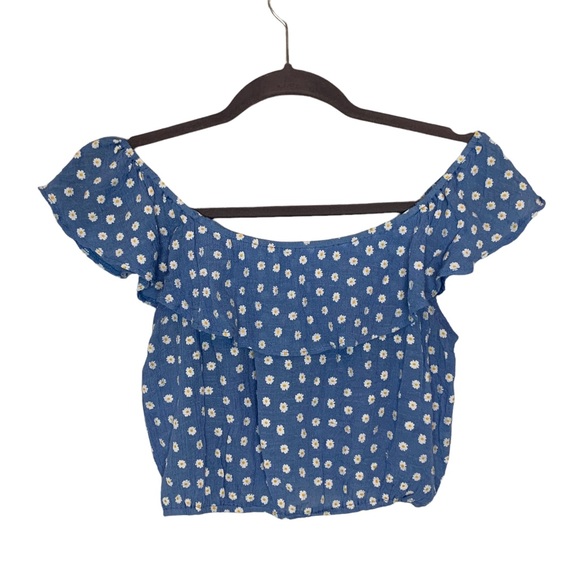 American Vintage | Tops | 9s Y2k Cottagecore Floral Crop Top | Poshmark